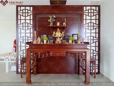Top 50 mẫu bàn thờ Phật kết hợp Gia Tiên đẹp nhất