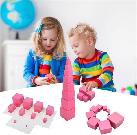 Torre Rosa Montessori Madera Natural Ahora Montessori