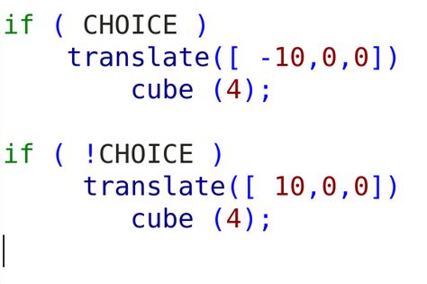 script flow control openscad