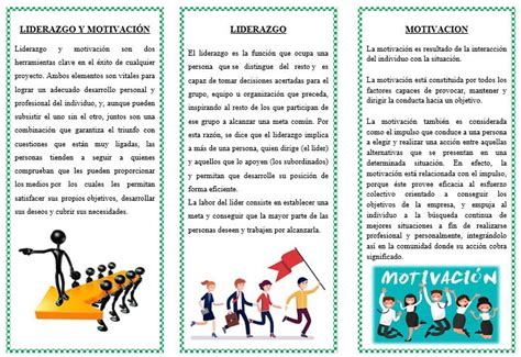Liderazgo Y Emprendimiento TRIPTICO DE LIDERAZGO Y MOTIVACION