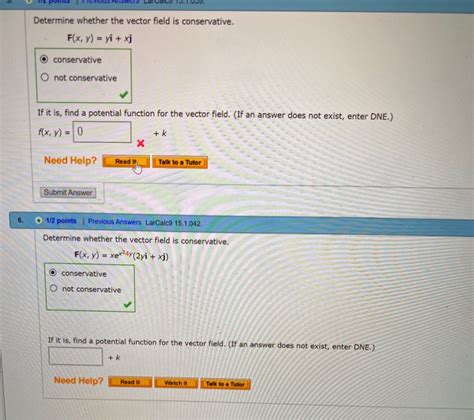 solved determine whether the vector field is conservative