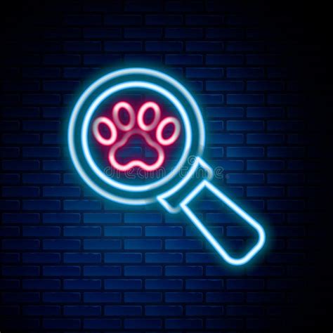 ícone Do Símbolo Clínico Veterinário De Linha Neon Brilhante Isolado No