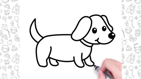 Dibujo De Perro Salchicha Paso A Paso Bolalar Uchun Oson Chizish