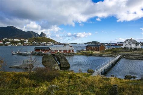 Traditional Fishing Hut Village Sakrisøya in Lofoten Islands Norway