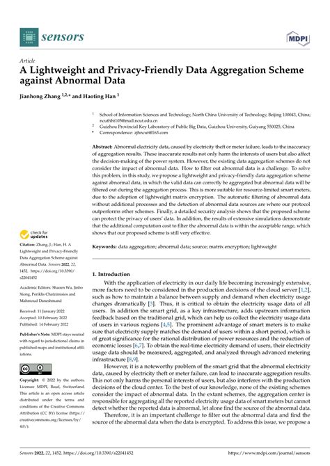 pdf a lightweight and privacy friendly data aggregation scheme against abnormal data