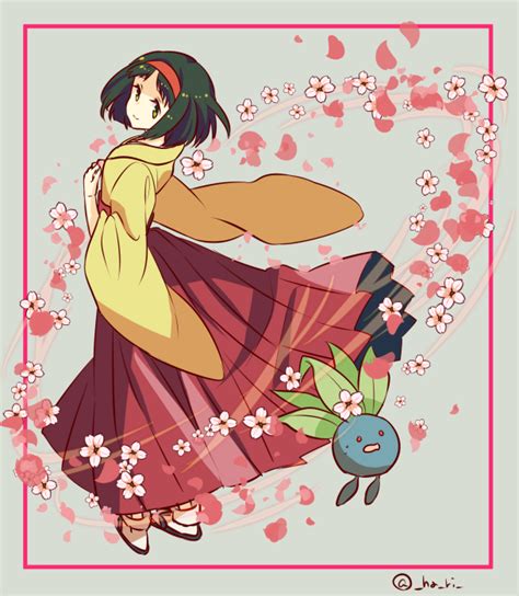 Erika And Oddish Pokemon And 1 More Drawn By Hari611 Danbooru