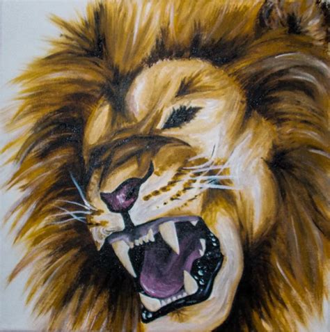 Roaring Lion Head Art