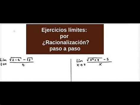 L Mites Por Racionalizaci N Youtube
