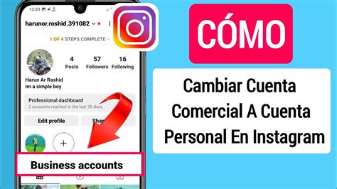 Cómo Cambiar Una Cuenta Comercial A Una Cuenta Personal En Instagram