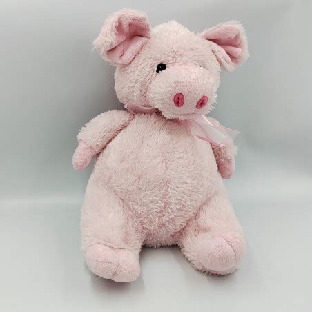 Doudou Peluche Cochon Rose Lascar