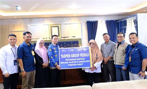 PT Taspen Peduli Serahkan Bantuan Kepada Korban Bencana Di Sawahlunto