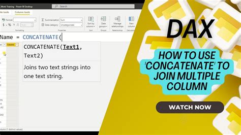 How To Use Concatenate To Join Multiple Column In Power Bi Desktop