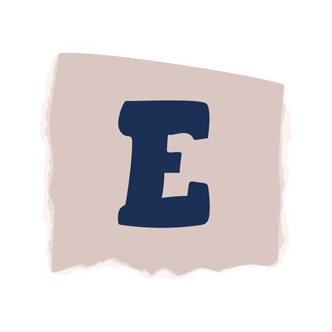 Ransom Note With Letter E Vector Art At Vecteezy