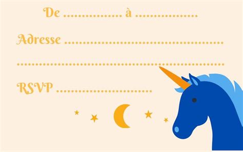 Carte Invitation Anniversaire Licorne 5