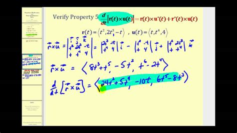 the derivative of the cross product of two vector valued functions youtube