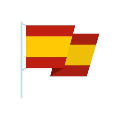 Icono de la bandera de españa en estilo plano aislado en la ilustración