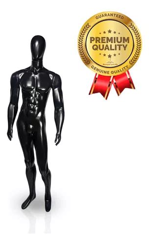 Manequim Bombado De Plástico Preto Masculino Base Parcelamento