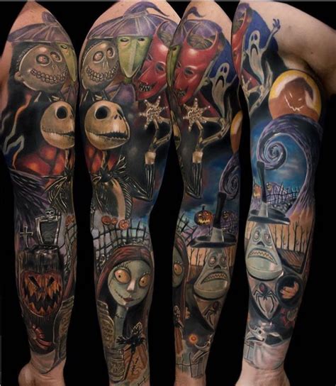 Nightmare Before Christmas Tattoo Sleeve