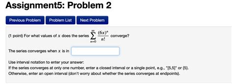 solved assignment5 problem 2 previous problem problem list