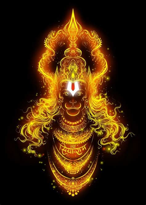 Hanumanji Digitalartwork Poster By Nikhil Mishra Creations Displate