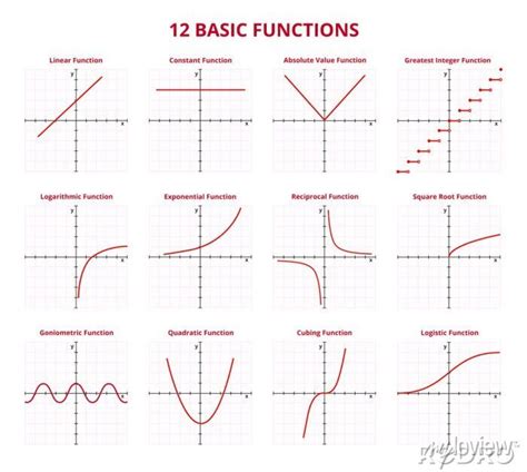 Vector Set Of Graphs With Basic Functions Linear Constant Wall