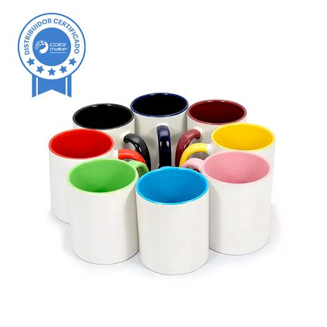 Taza Blanca 11 Onzas Con Interior Y Asa De Color Sublione Venta De