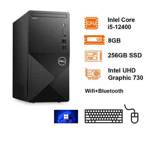 Máy tính PC Dell Vostro 3910 Intel Core i5 12400 8GB 256GBSSD WF BT5 K