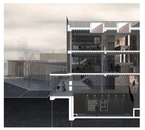 Architecture Perspective Section Render Architectural Section
