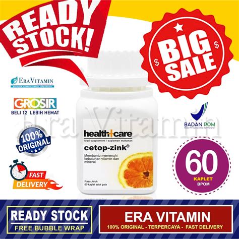 Jual Health Care Cetop Zink Suplemen Vitamin C Zink Multivitamin