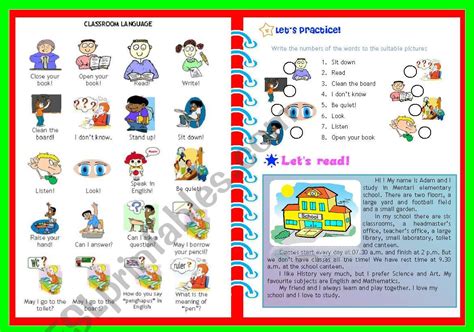 Classroom Language Exercises