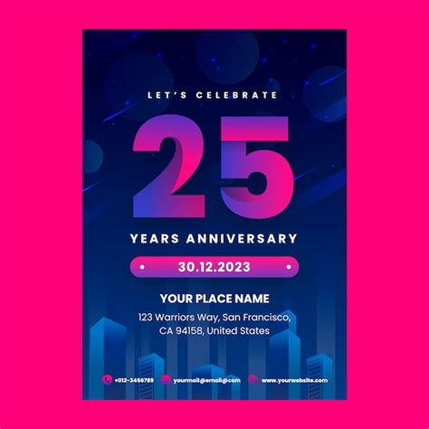 Year Work Anniversary Quotes Free Poster Template Piktochart