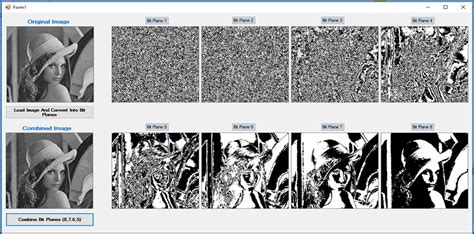 image compression using bit plane slicing — opencvsharp without pre defined functions by
