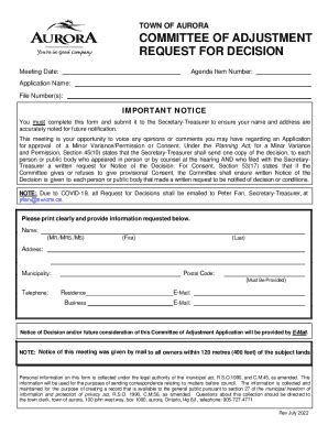 Fillable Online Council Resolution To Permit Minor Variance