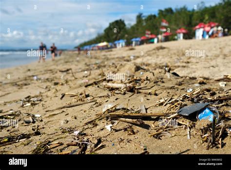 Beach Pollution In Bali Indonesia Stock Photo Alamy