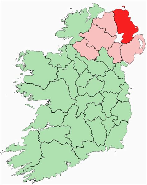 Map Of County Antrim Northern Ireland Secretmuseum
