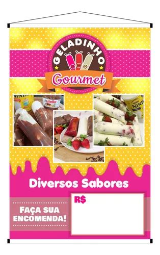Banner Divulga O Vende Se Geladinho Gourmet Parcelamento Sem Juros
