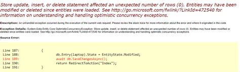 c Error en db SaveChangesAsync Stack Overflow en español