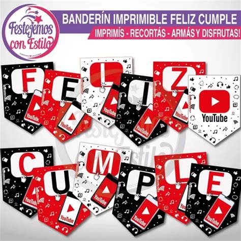 Banderín Imprimible Feliz Cumple Pdf Para Imprimir en venta en General