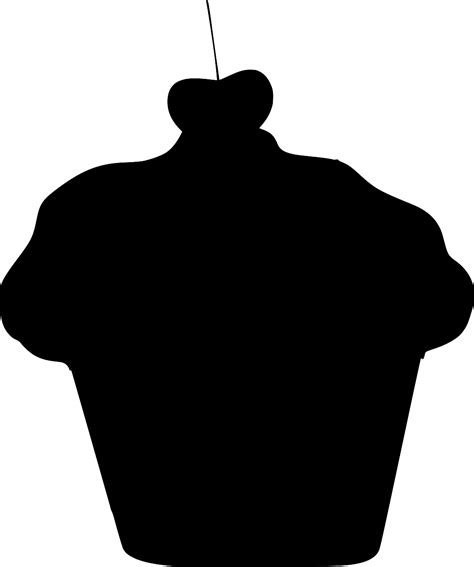 SVG Food Cupcake Icing Cherry Free SVG Image Icon SVG Silh