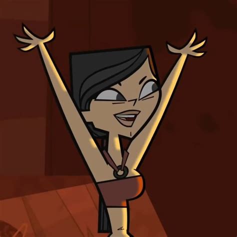 An Animated Woman With Her Arms Up And Hands In The Air Smiling At