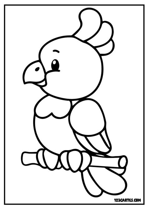Coloriage Perroquet 4 Dessin à imprimer Gratuit
