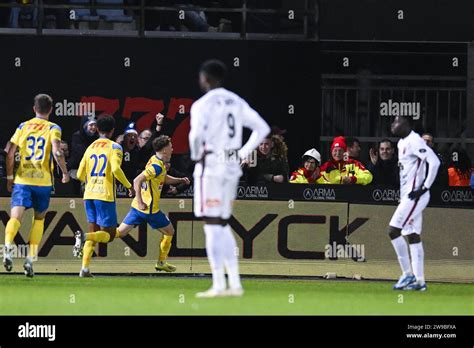 Westerlo Belgium 26th Dec 2023 Westerlo S Griffin Yow Celebrates