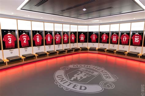 Mufc Dressing Rooms At Old Trafford Changing Room Manchester United