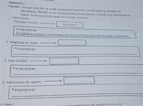 Tayahin Natin Gawain Panuto Ibigay Ang Angkop Na Solusyon Sa Mga The