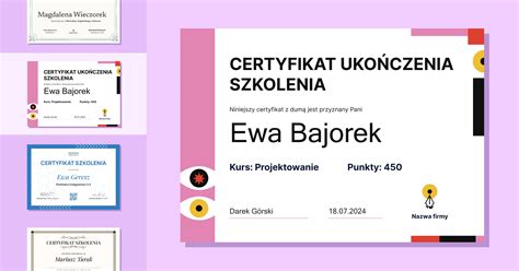 20 darmowych szablonów certyfikatów szkoleniowych