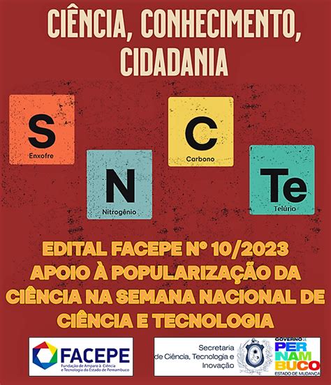 FACEPE e SECTI lançam Edital para Apoio à Popularização da Ciência na