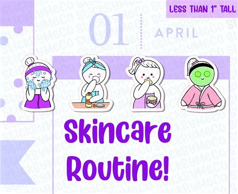 Self Care Stickers Facial Stickers Skincare Routine Stickers Pamper
