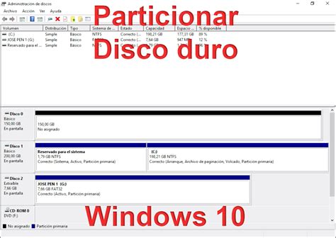 Cómo particionar disco duro en Windows 10