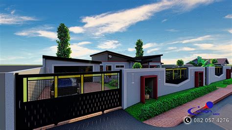 South Africa Small Butterfly Roof House Plans 4 Bedroom House Design