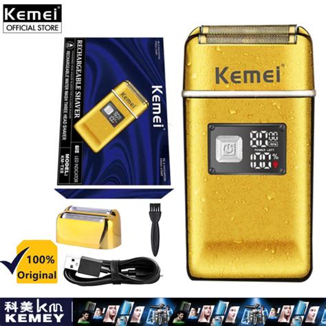 Kemei KM TX8 Barber Rechargeable Foil Shaver Men Electric Powerful Bald